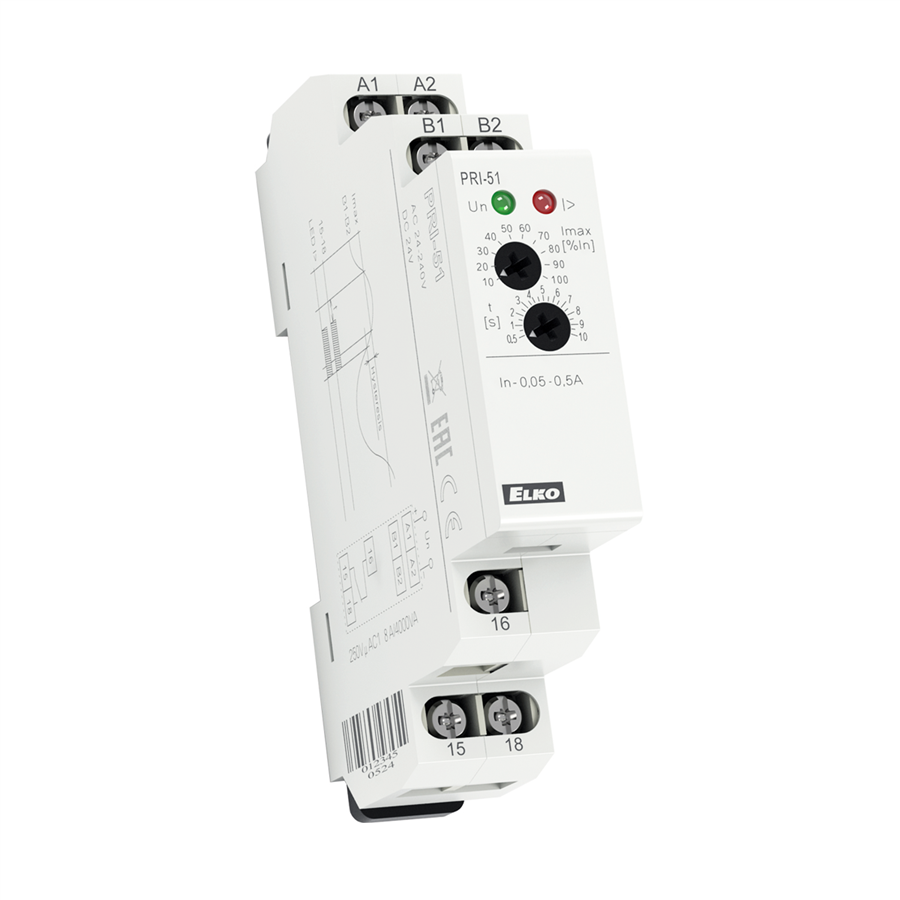 PRI-51 Current protecting relay AC 0,05 - 16A :: RELAYS.TECH